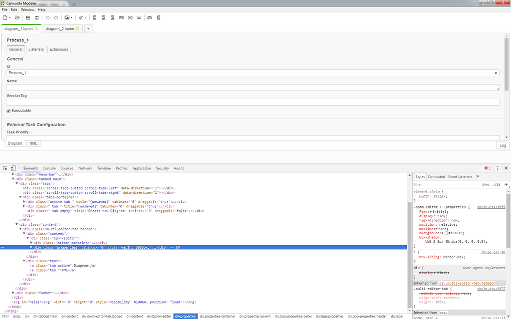 Bug In Camunda Modeler Properties Panel Blocks Whole Screen And Cannot Be Resized Discussion 