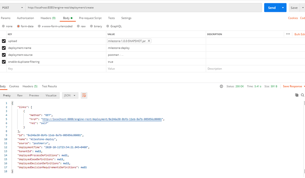 How To Deploy A Bpmn File Along With Java Files Using Postman Discussion And Questions Camunda 7392
