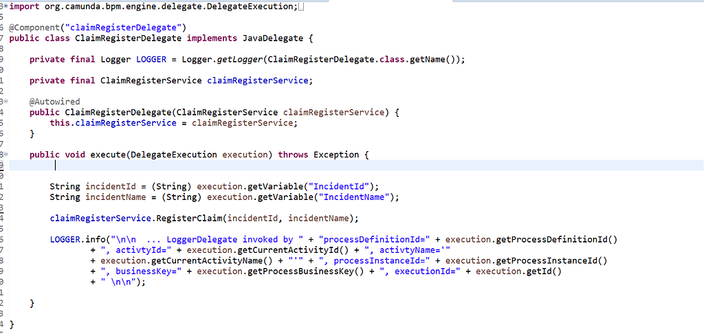 Cannot start service task with delegate expression - Discussion & Questions - Camunda Forum