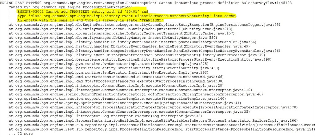 Cannot add TRANSIENT entity with id - Discussion & Questions - Camunda Forum