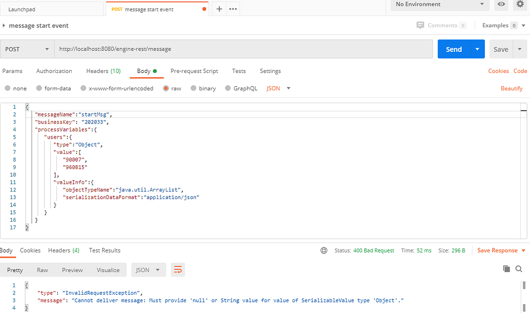 Read Json String Array From Postman Discussion ions Camunda 