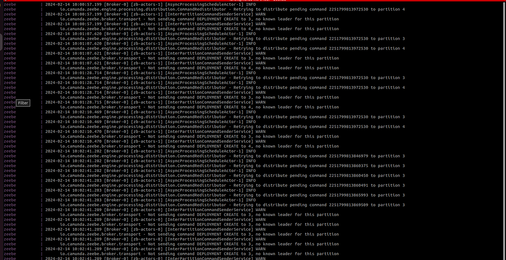 No leader found for the Partition - Discussion & Questions - Camunda Forum