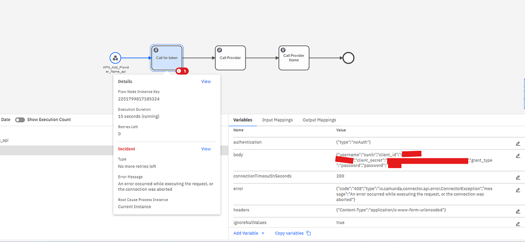 Getting io.camunda.connector.api.error.ConnectorException while trying REST Connector for ...