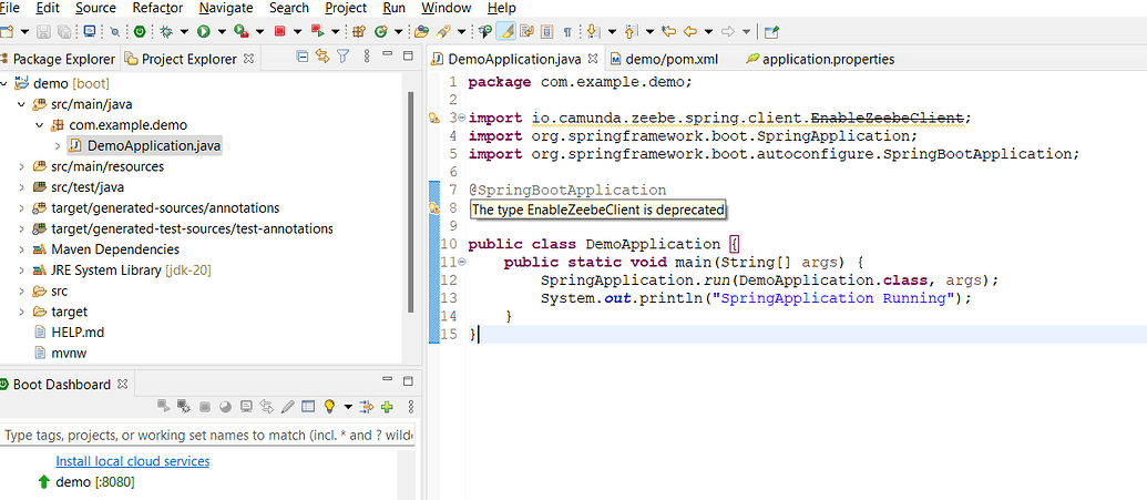 EnableZeebeClient is reporting deprecated. How to implement the Zeebe client? - Discussion ...