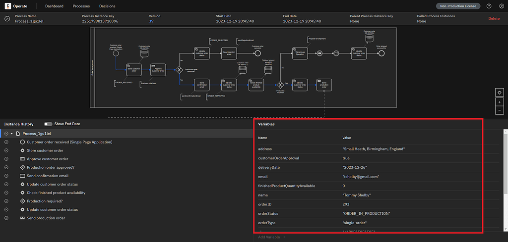 Not able to receive process variables from the previous pool ...