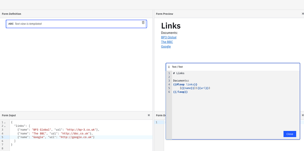 Displaying URL's in forms using loop template not working correctly - Camunda 8 Topics - Camunda ...