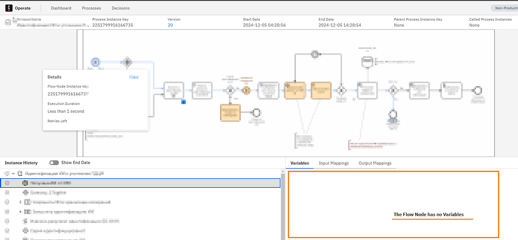 Operate: after certain time it stope displaying process variables ...