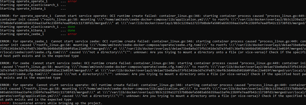 Docker Compose Up Is Not Starting Zeebe In Windows 10 Linux Sub System