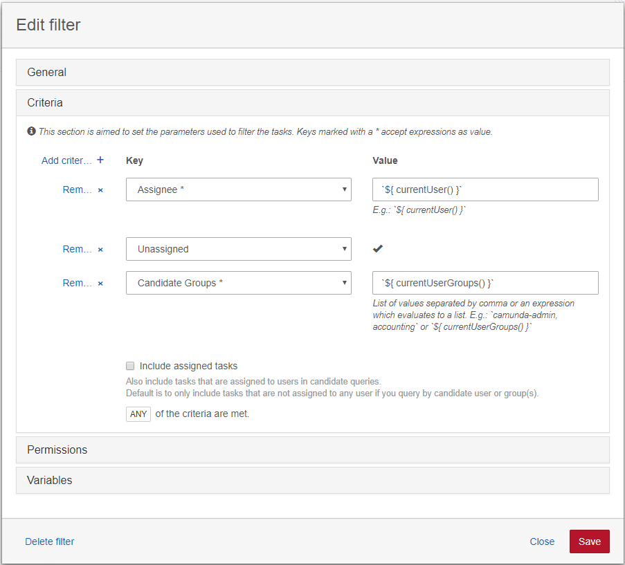 Filters not working correctly in Tasklist? - Discussion & Questions - Camunda Forum