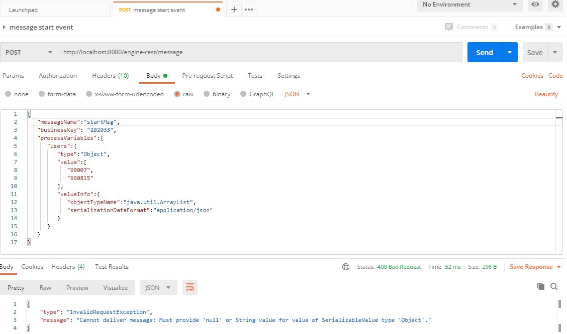 Read Json String Array From Postman Discussion ions Camunda 