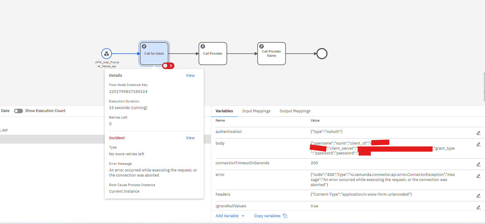 Getting io.camunda.connector.api.error.ConnectorException while trying REST Connector for ...