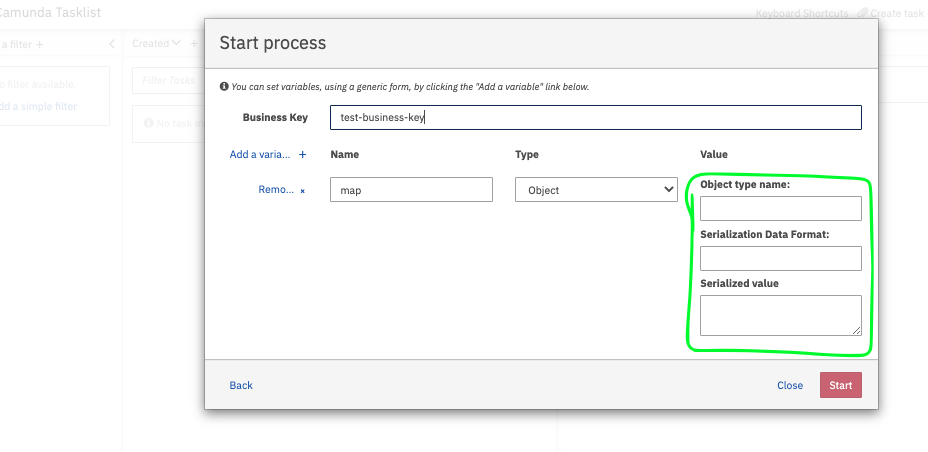 Starting a process instance with a map input variable in cockpit - Discussion & Questions ...